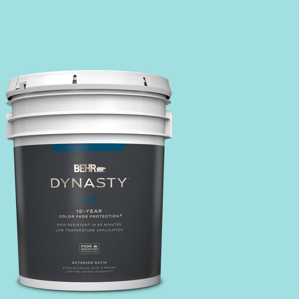 BEHR DYNASTY 5 gal. #P460-2 Tropical Waterfall Satin Enamel Exterior ...