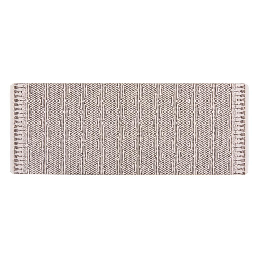 World Rug Gallery Contemporary Geometric Gray 18 in. x 47 in. Anti ...