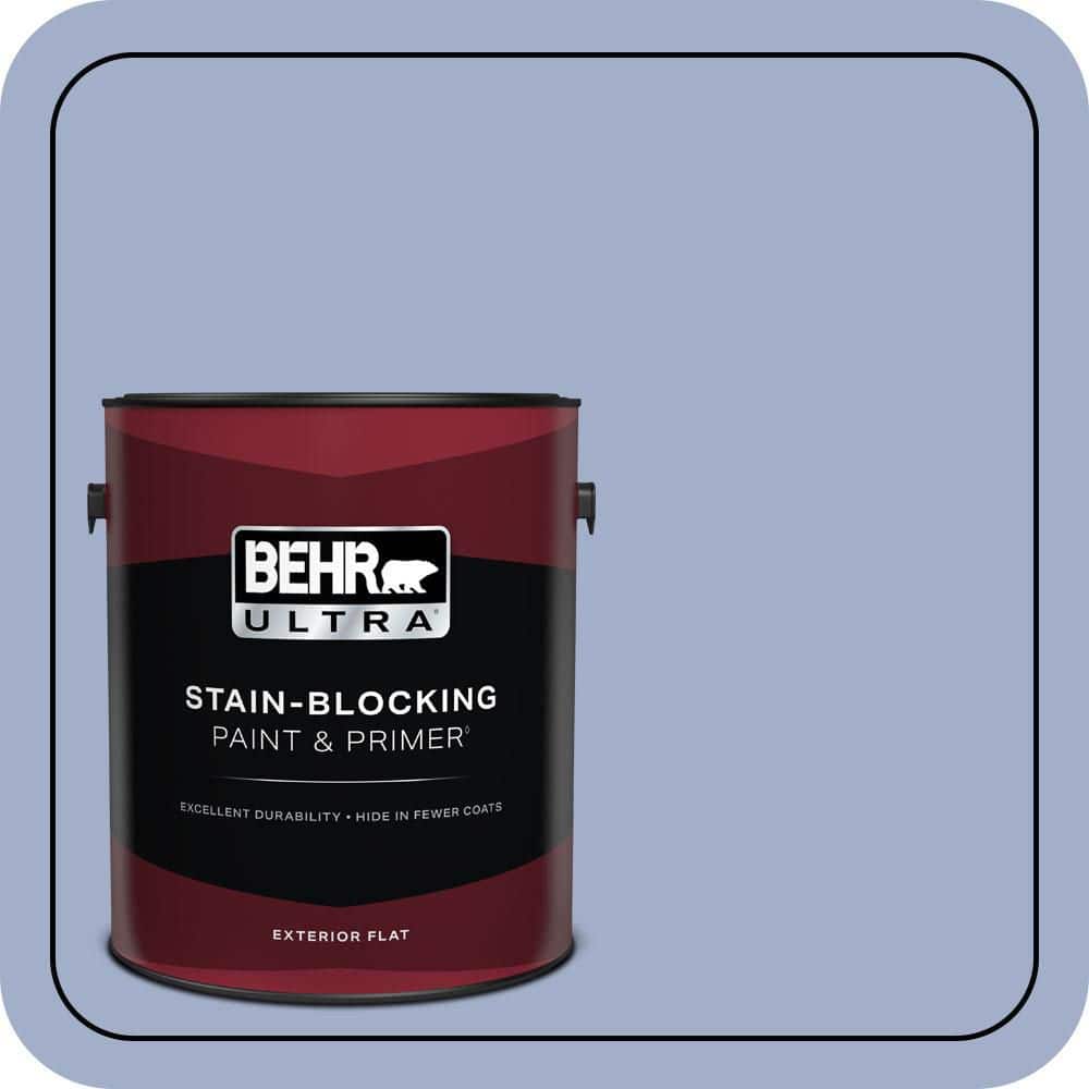 BEHR ULTRA 1 gal. #610D-4 Bellflower Flat Exterior Paint & Primer ...