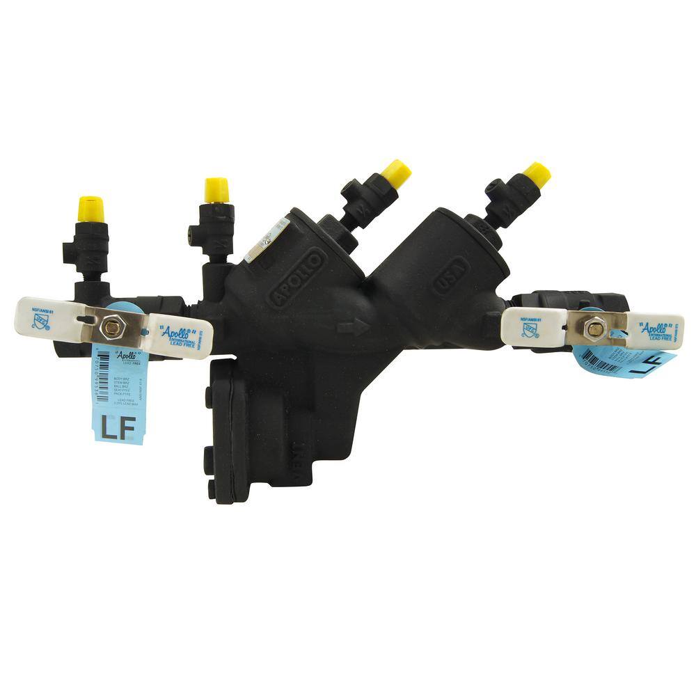 Apollo 3/4 in. Reduced Pressure Backflow Preventer, Lead Free, Black ...