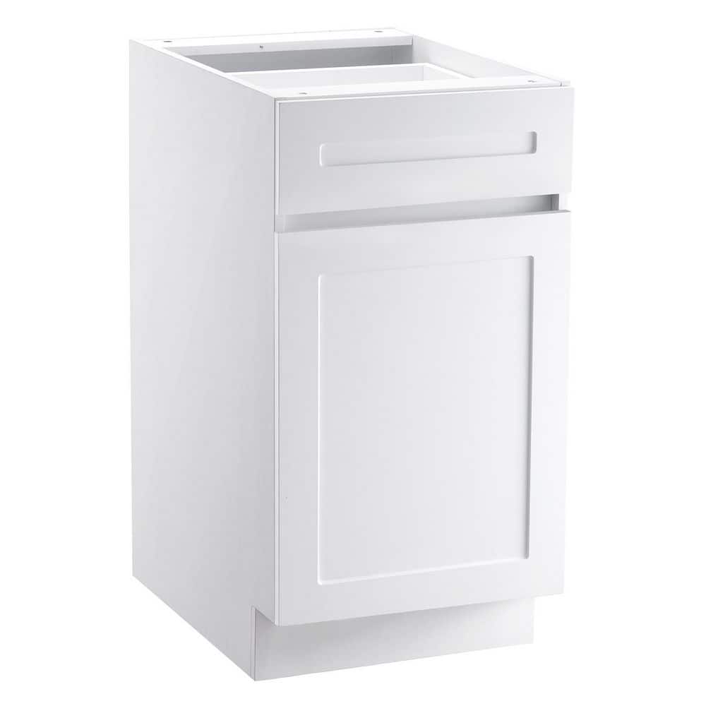 VEVOR White Shaker Base Cabinet with Drawer, 18 in. Unassembled Drawer ...
