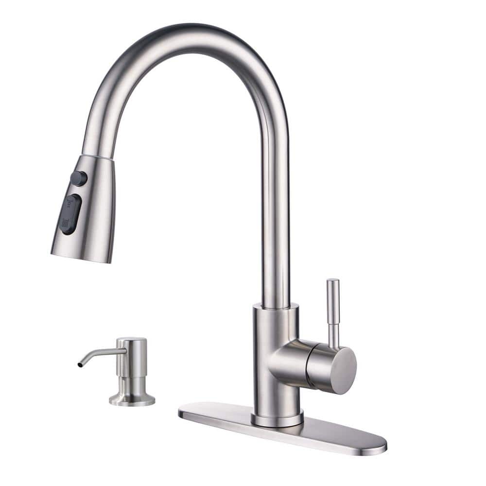 AVITAS Single Handle Pull Down Sprayer Kitchen Faucet with 3-Function ...