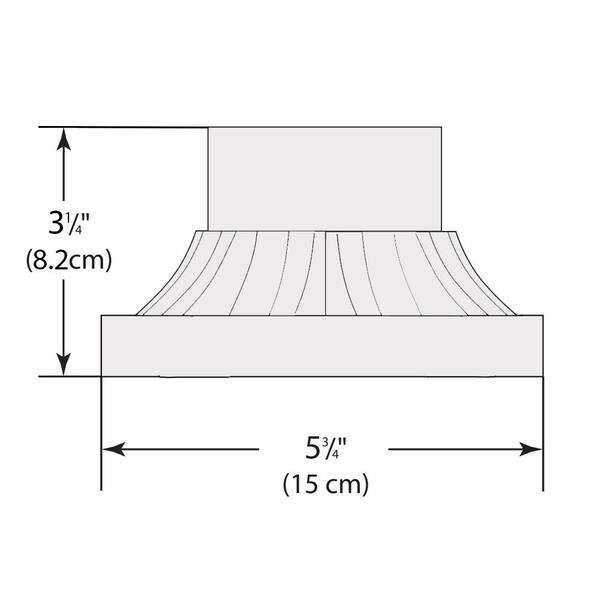 Buy Canby 5.5 in. Black Square Pier Mount Base for 3 inch Post Top ...