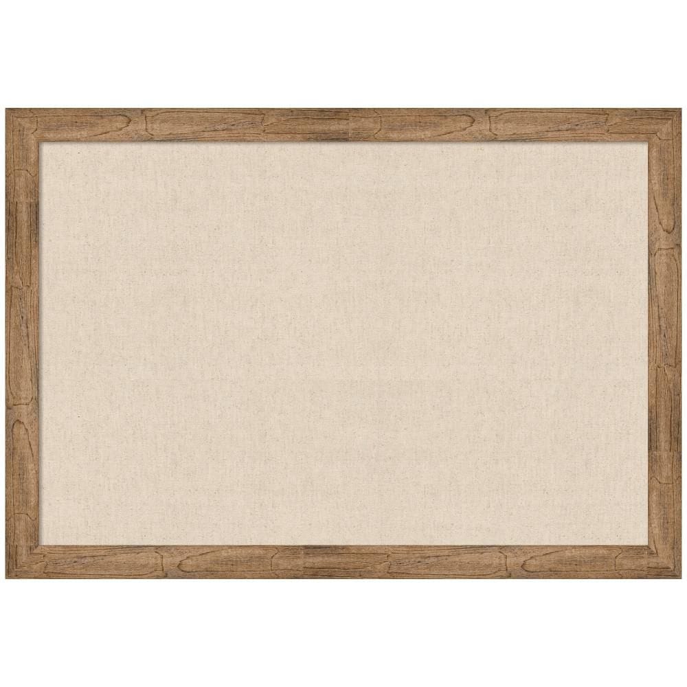 Kate and Laurel Woodgrain 28 in. x 40 in. Brown Wood Framed Neutral ...