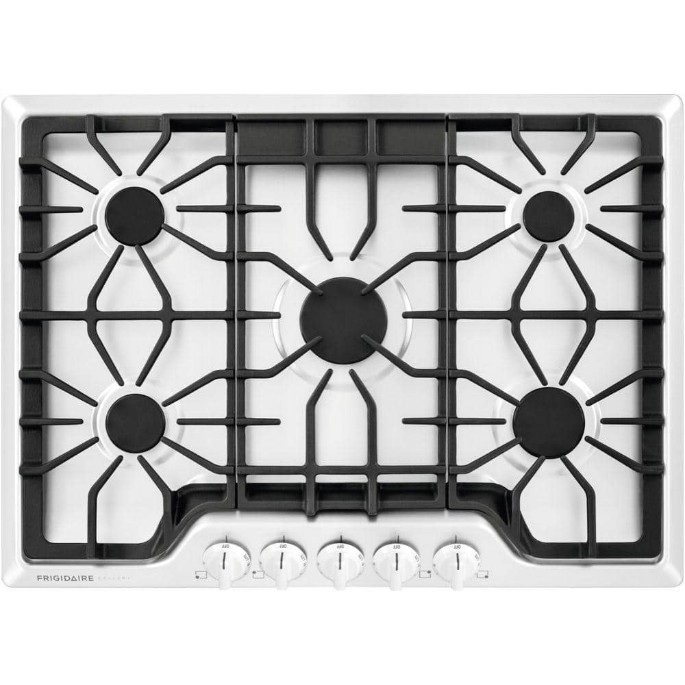 FRIGIDAIRE 30 in. Gas Cooktop in White with 5 Burners FGGC3047QW - The ...