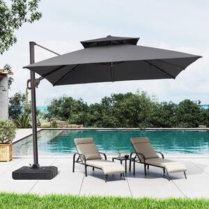 Crestlive Products 10 ft. x 10 ft. Double Top Cantilever Patio Umbrella ...