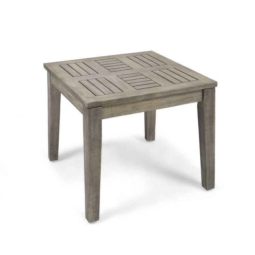 20.00 in. W x 20.00 in. D x 15.75 in. H Acacia Wood Side Table-Outdoor ...