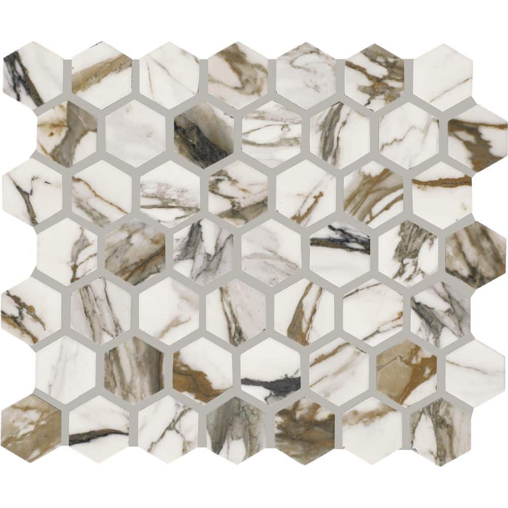 Daltile Wenrose Calacatta Topaz 2-1/2 in. x 3 in. Matter Ceramic ...