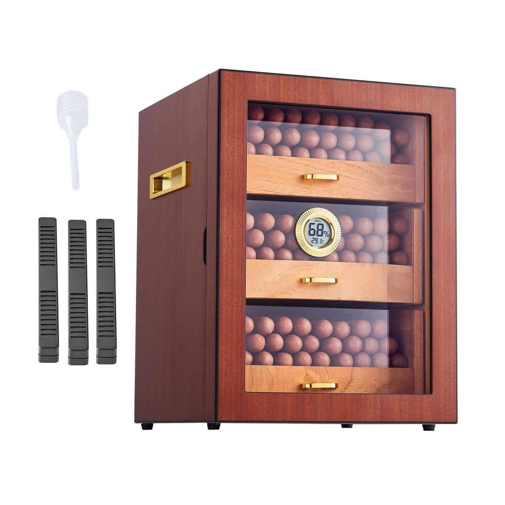 SKYSHALO Cigar Humidor Cabinet, Handmade Spanish Cedar Wood Cigar ...