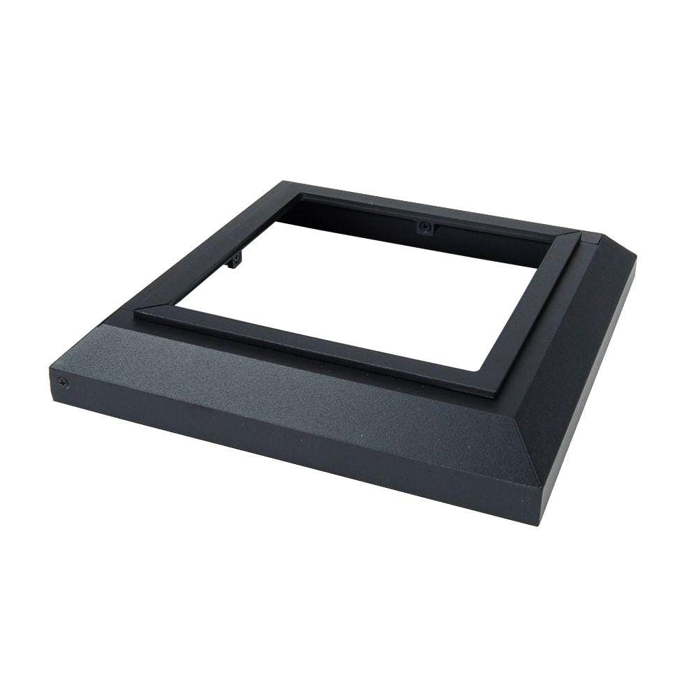 Fortress Accents 6 in. x 6 in. Black Sand Aluminum Deck Post Base Cover ...
