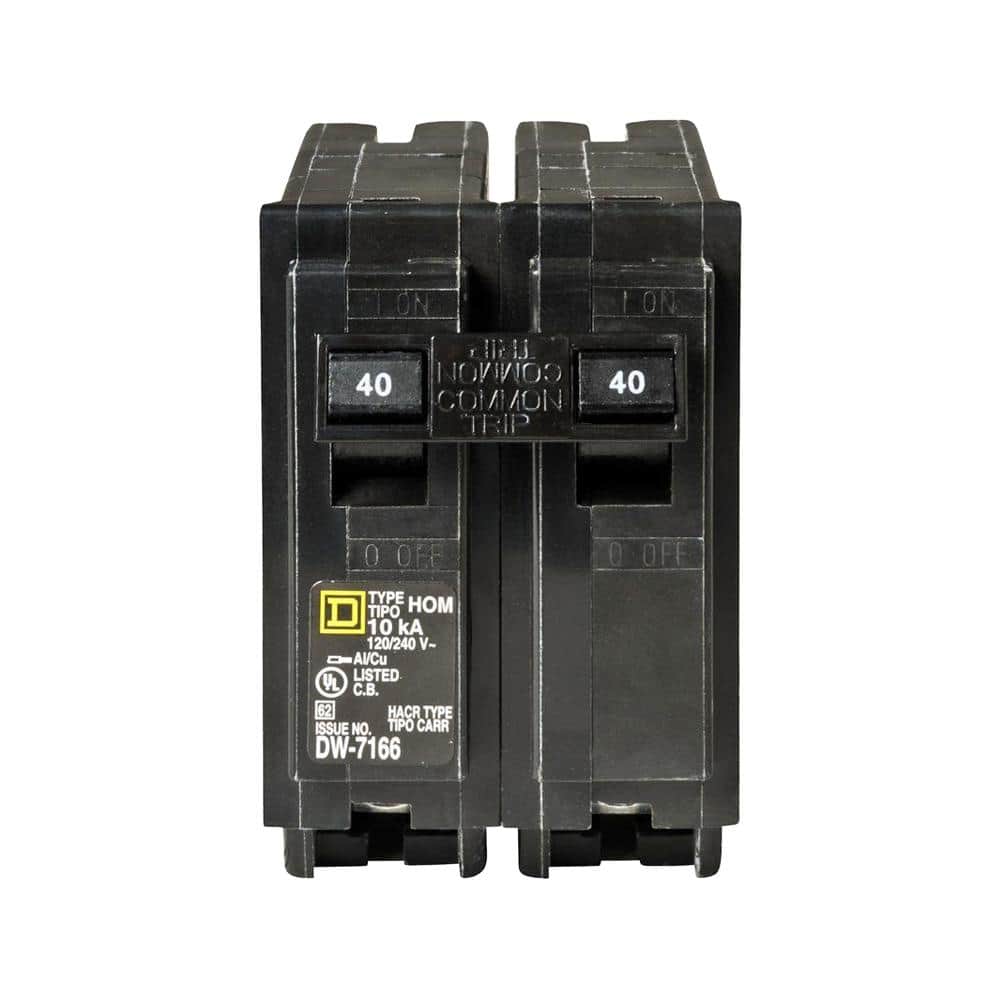 Square D Homeline 40 Amp 2-Pole Circuit Breaker (3-Pack) HOM240CP3 ...
