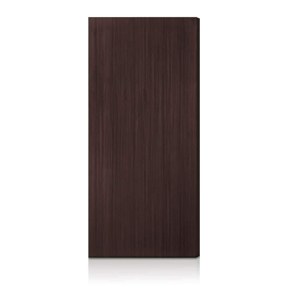CALHOME 36 in. x 88 in. Walnut Texture Flush Hollow Core Composite ...