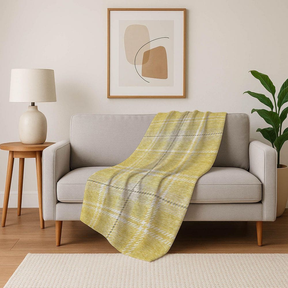 Addison Rugs Premium Machine Washable ASB935 Yellow 50 in. x 70 in ...