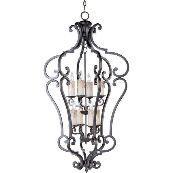 Maxim Lighting Richmond Colonial 8-Light Umber Entry Foyer Pendant ...