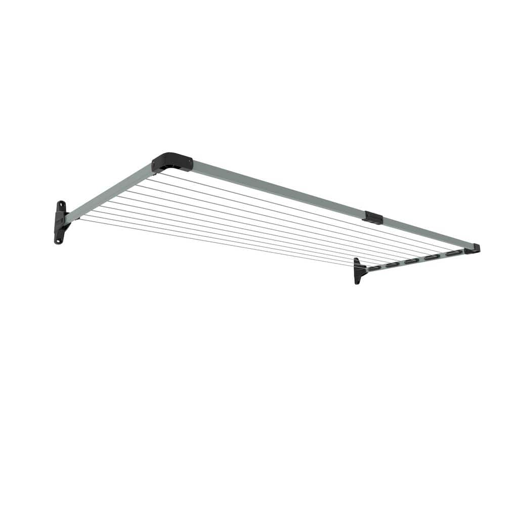 DAYTEK Mk2 Single Light Gray 8x88x39 Metal Wall Mounted Drying Rack-73. ...
