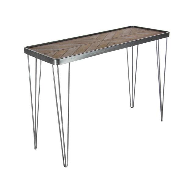 Litton Lane 39 in. Brown Rectangle Wood Modern Console Table 94613 ...
