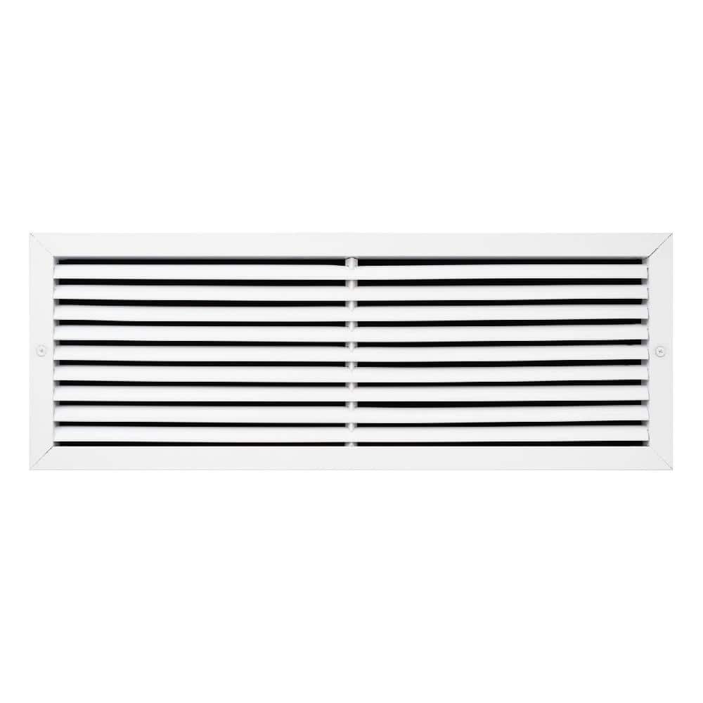 ACLAMINAIRE 30 in. x 10 in. Aluminum Return Air Grille in White L-RA ...