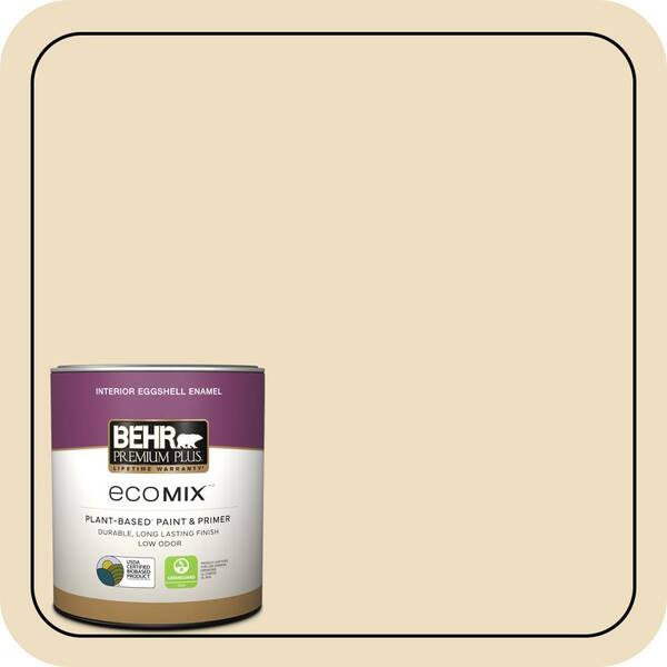 BEHR PREMIUM PLUS 1 qt. #ECC-23-1 Golden Haystack Eggshell Enamel ...