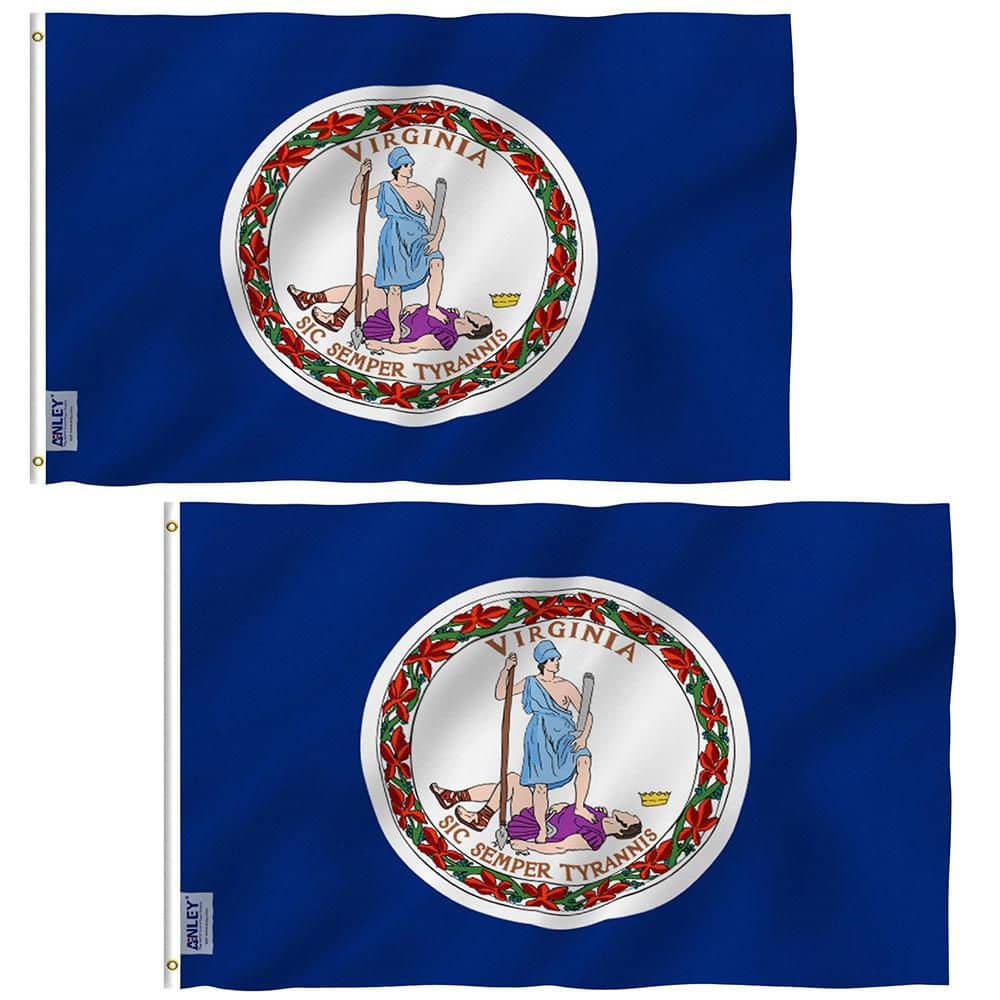 ANLEY Fly Breeze 3 ft. x 5 ft. Virginia State Polyester Flag-Virginia ...