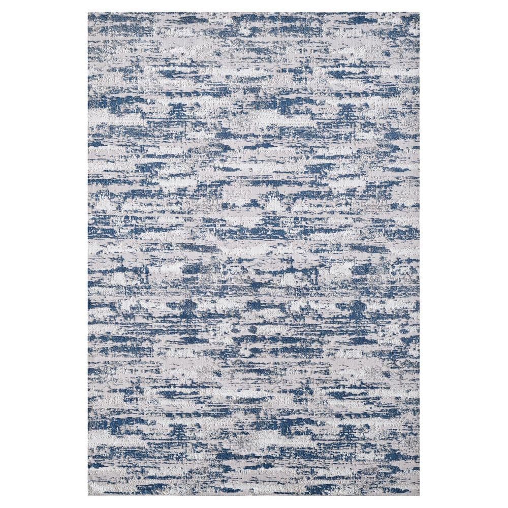 Huluwat Navy Blue 2 ft. x 3 ft. Polyester Rectangle Area Rug DJYC-G ...