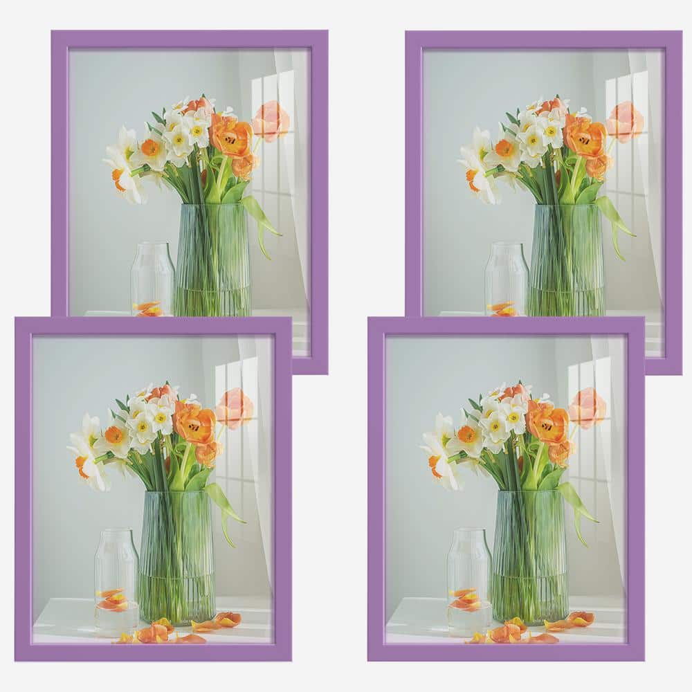 Wexford Home Modern 11 in. x 14 in. Violet Picture Frame (Set of 4 ...