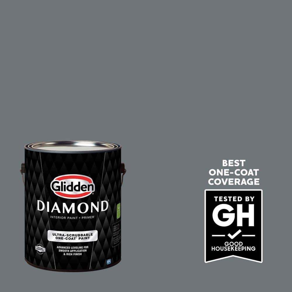 Glidden Diamond 1 gal. PPG1012-6 Volcanic Ash Ultra-Flat Interior Paint ...