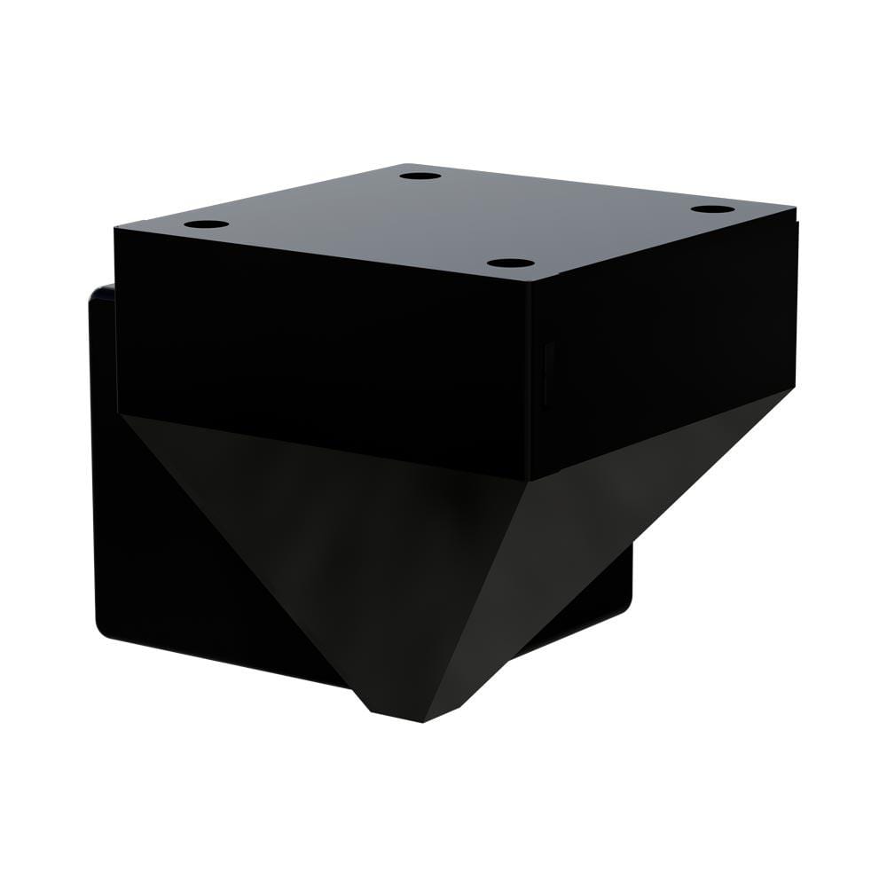 PEAK Aluminum Railing 5 in. H x 9.5 in. W Black Steel Deck Railing ...