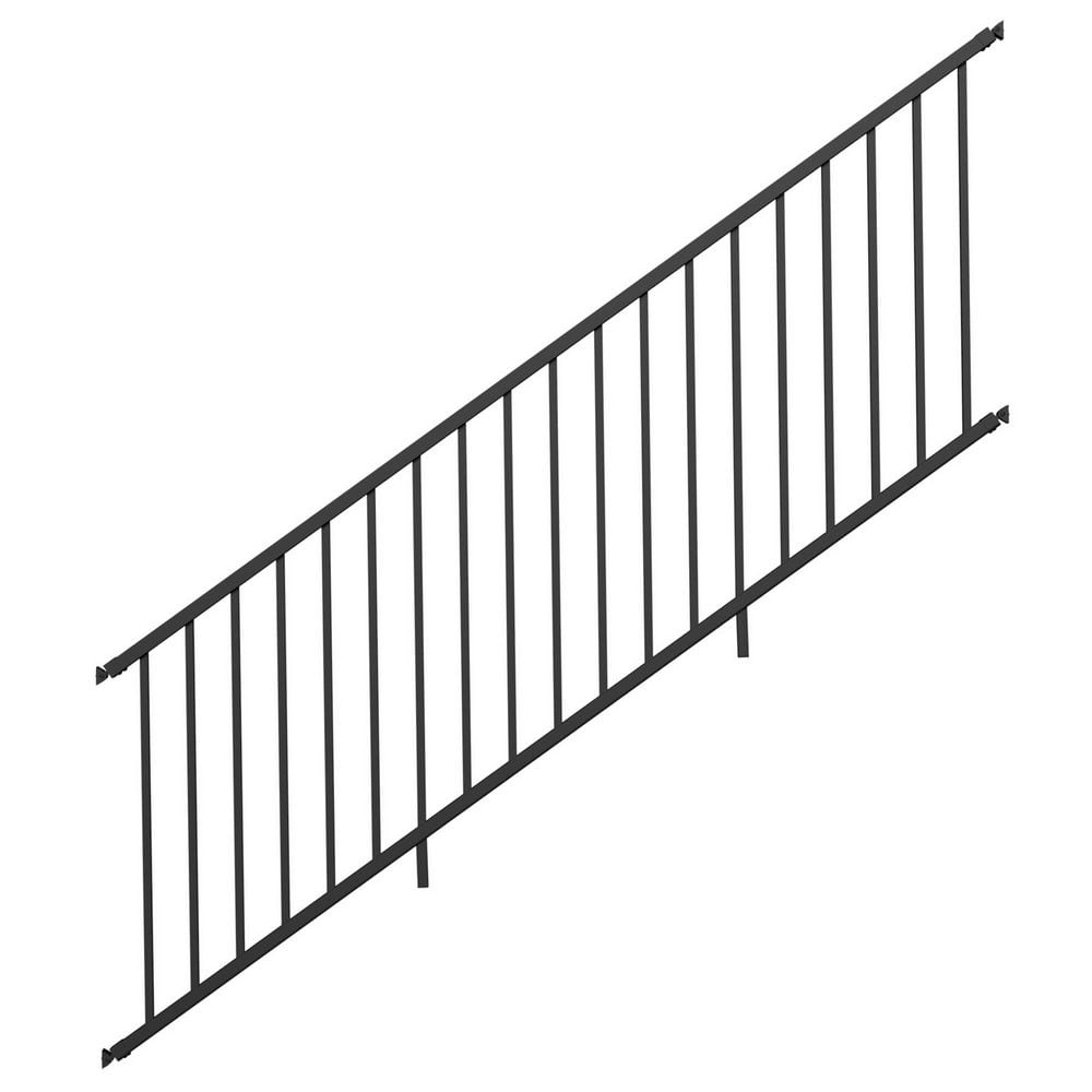 Deckorators Contemporary 42 in. x 96 in. Textured Black Aluminum Pre ...