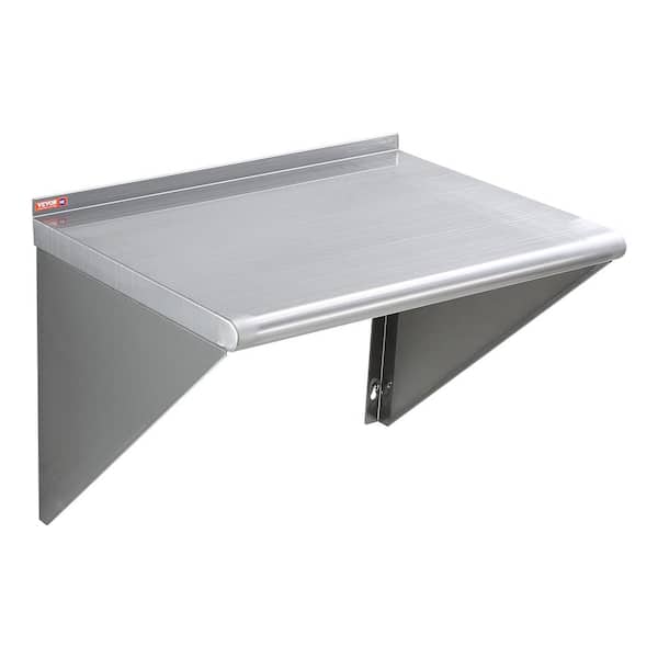 VEVOR Stainless Steel Shelf 18 in.x 24 in. Wall Mounted Floating ...