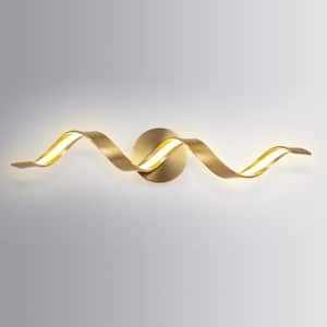 EDISLIVE 23.5 in. Modern LED Vanity Light 12-Watt 3000K Spiral Design ...