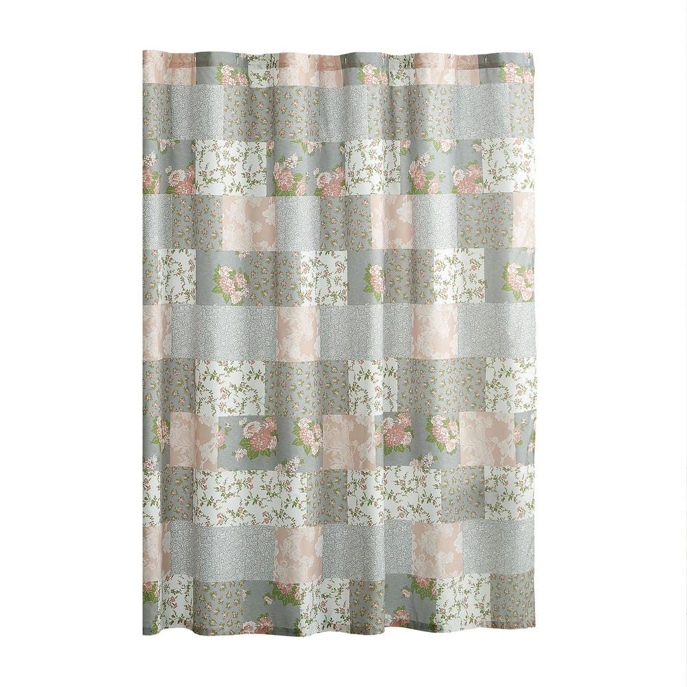 MODERN HEIRLOOM La Flor 72 in. W x 72 in. L Microfiber Shower Curtain ...