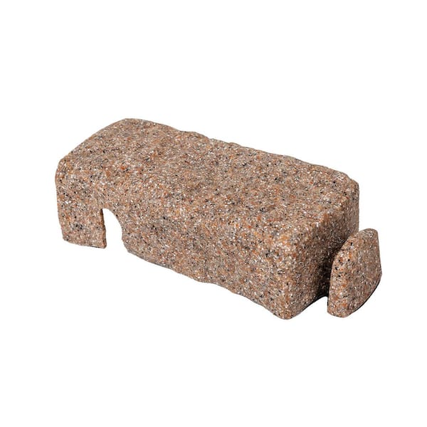 Beuta 7 in x 2.25 in x 4 in CobbleStone (Right) Faux Stone Plastic ...