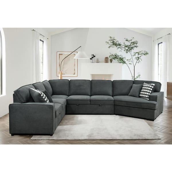 Dark grey u shaped sectional store