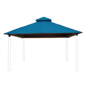 SunDura 12 ft. x 12 ft. Cobalt Blue Gazebo Canopy Top with Roof Framing ...