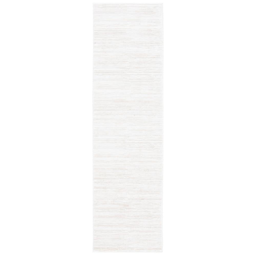 SAFAVIEH Vision Ivory 2 ft. x 8 ft. Solid Marle Runner Rug VSN606J-28W ...