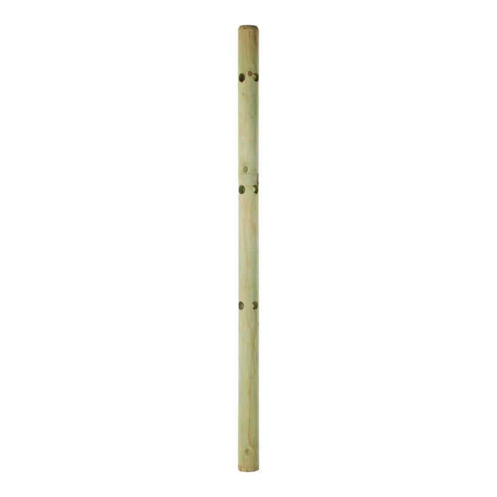 ProWood 5 in. x 5 in. x 8.5 ft. Pressure-Treated Pine Round Fence ...