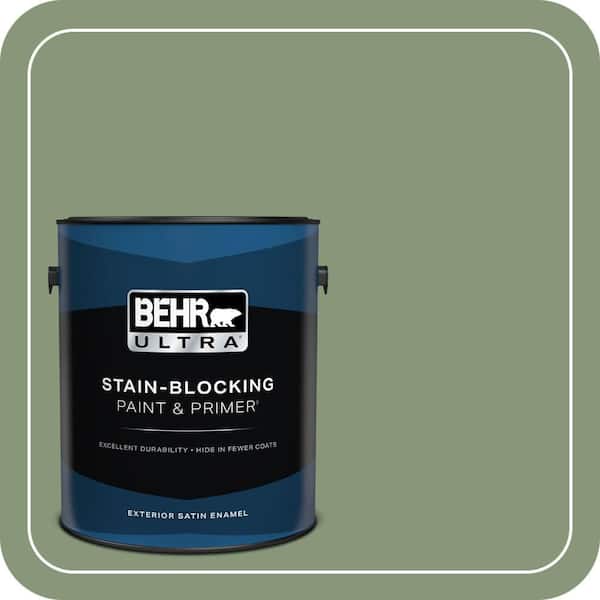 BEHR ULTRA 1 gal. #S390-5 Laurel Tree Satin Enamel Exterior Paint ...