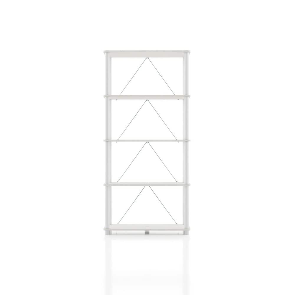 Furniture of America Quincy 58.2 in. Tall White Engineered Wood Wide 5 ...