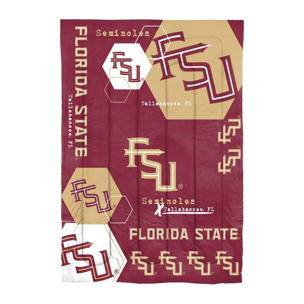 Florida State Hexagon 2-Piece Twin Size Multi Colored Polyester ...