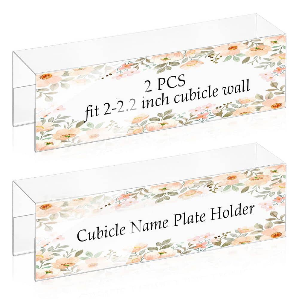 Aoibox 2-Pack PET Series Changeable Double Sided Cubicle Name Plate ...