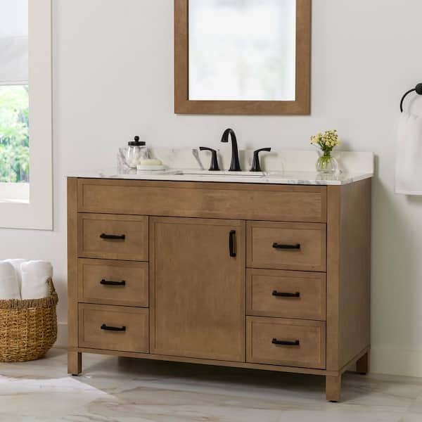 Home Decorators Collection Winsome 48 in. Bath Vanity Cabinet without Top in Sand WS48-SD - The ...