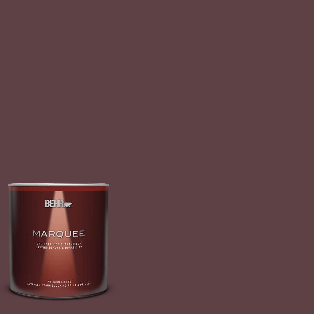 BEHR MARQUEE 1 Qt. #MQ1-49 Raspberry Truffle One-Coat Hide Matte ...
