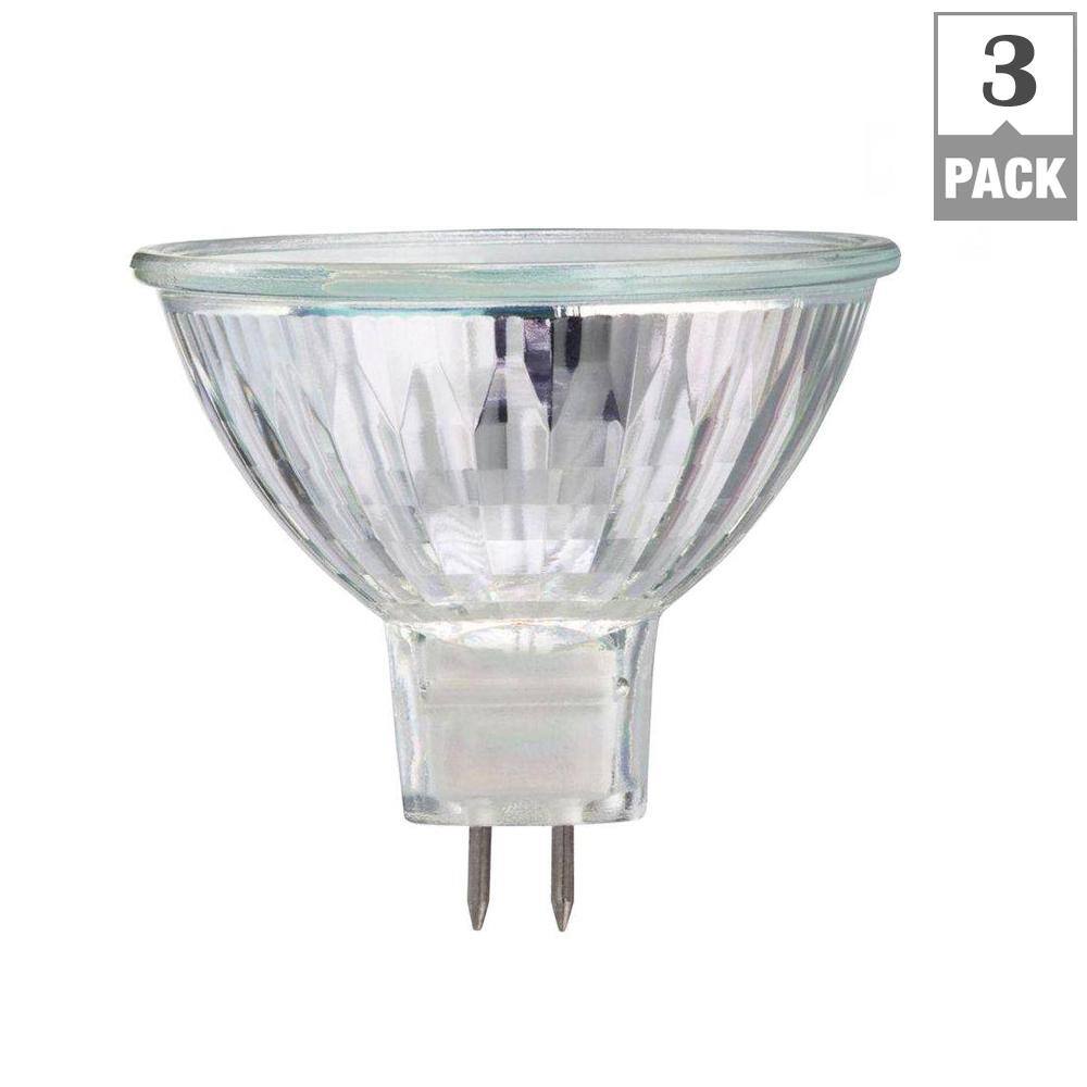 Philips 50-Watt MR16 Halogen Landscape and Indoor Flood Light Bulb (3 ...