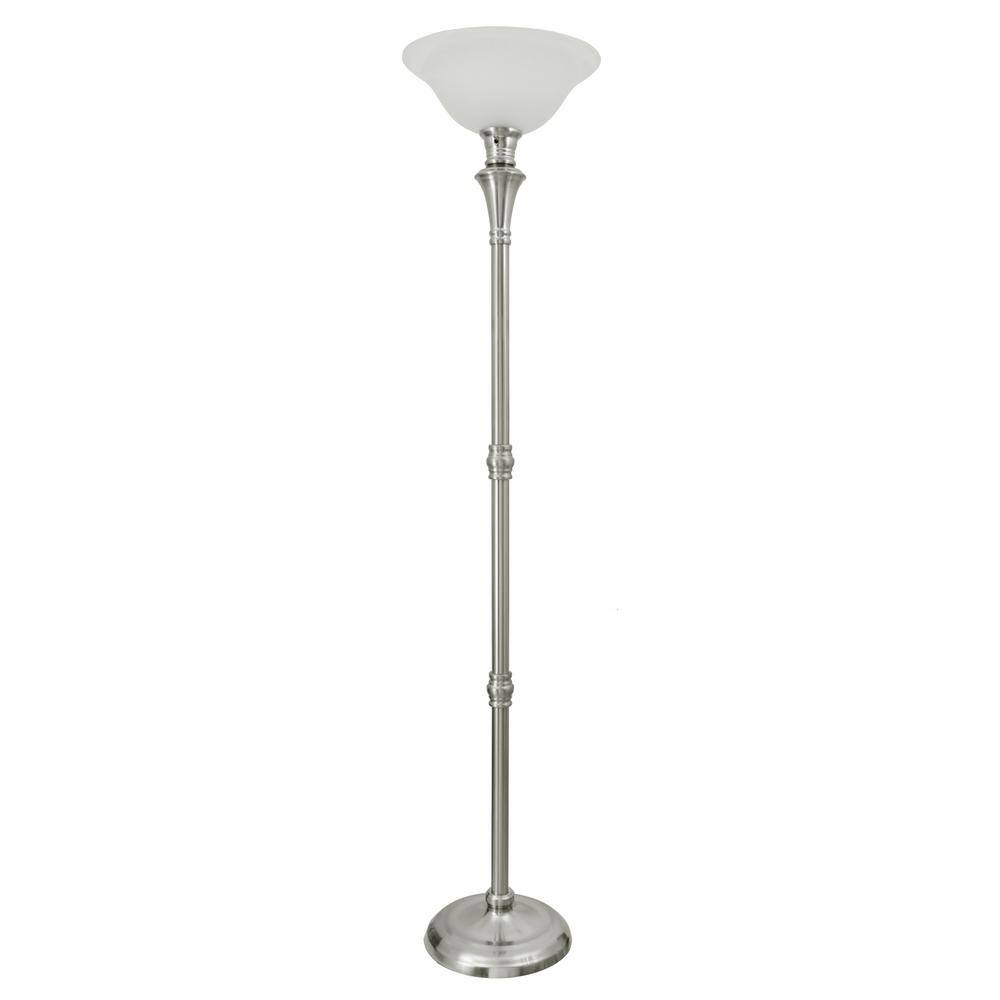 Design Solutions International 73 in. Brushed Nickel Floor Lamp with ...