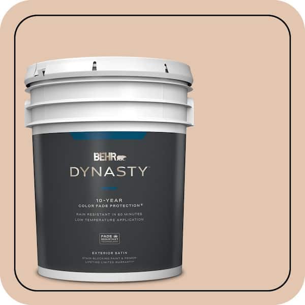 BEHR DYNASTY 5 gal. #MQ1-31 Cockleshell Satin Enamel Exterior Stain ...