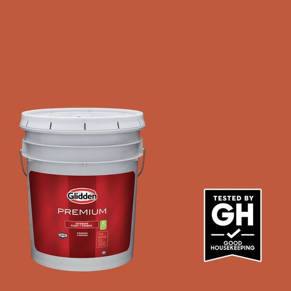 Glidden Premium 5 gal. PPG1192-7 Tabasco Semi-Gloss Interior Latex ...