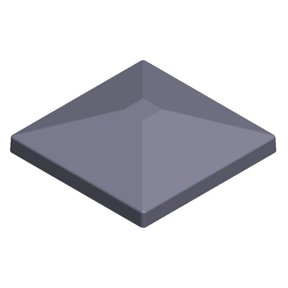 Pegatha 3.5 in. x 3.5 in. Aluminum Charcoal Pyramid Post Top-88002308 ...