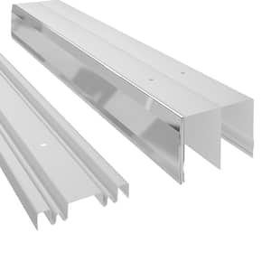 Contractors Wardrobe 96 in. Track and Channel White Steel Track and ...