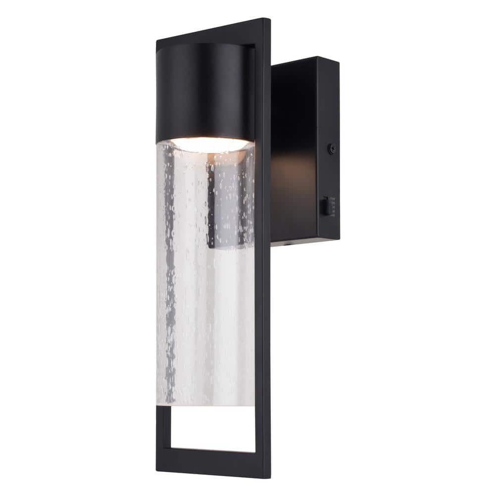 VAXCEL Sawyer Matte Black Steel 1-Light Integrated LED Contemporary ...