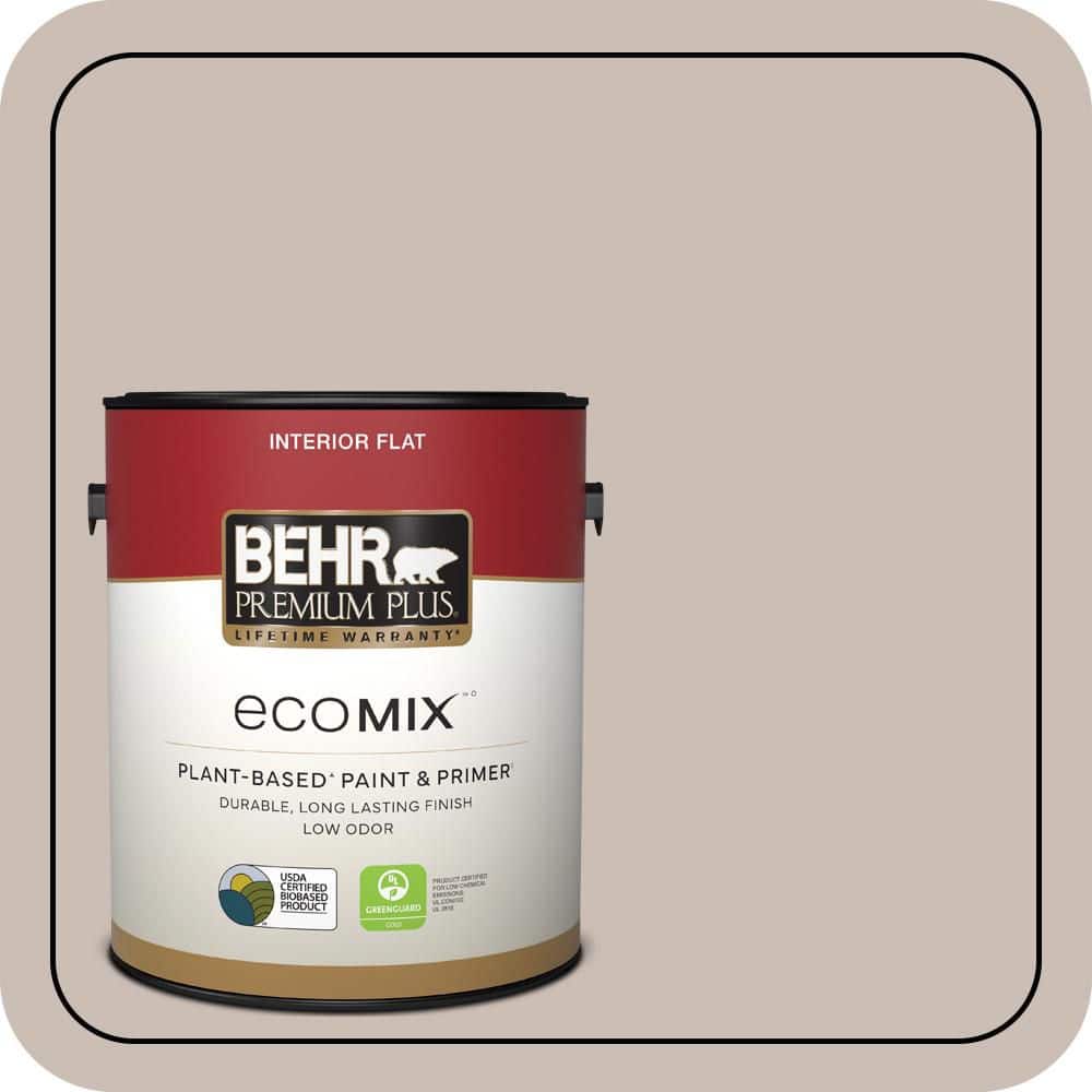BEHR PREMIUM PLUS 1 gal. #N180-3 Race Track Flat EcoMix Plant-Based ...